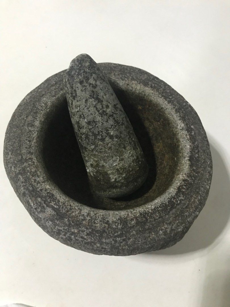 Mortar & Pestle stone pounder, Furniture & Home Living, Kitchenware ...