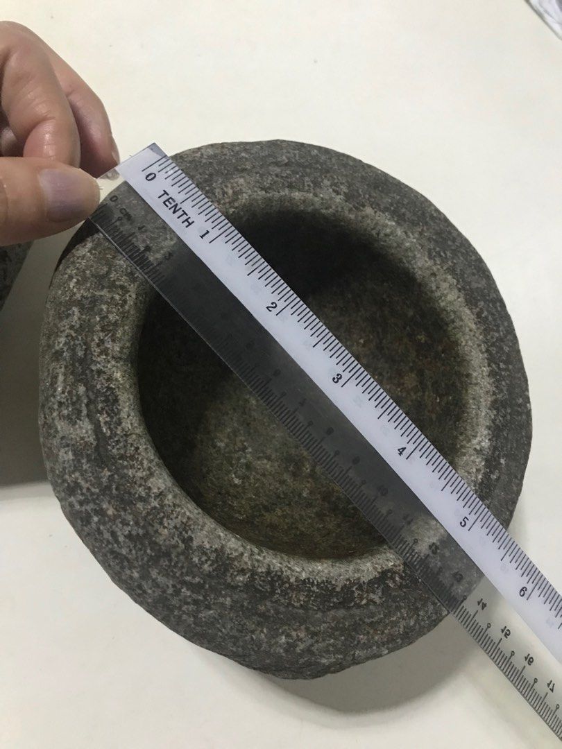 Mortar & Pestle stone pounder, Furniture & Home Living, Kitchenware ...
