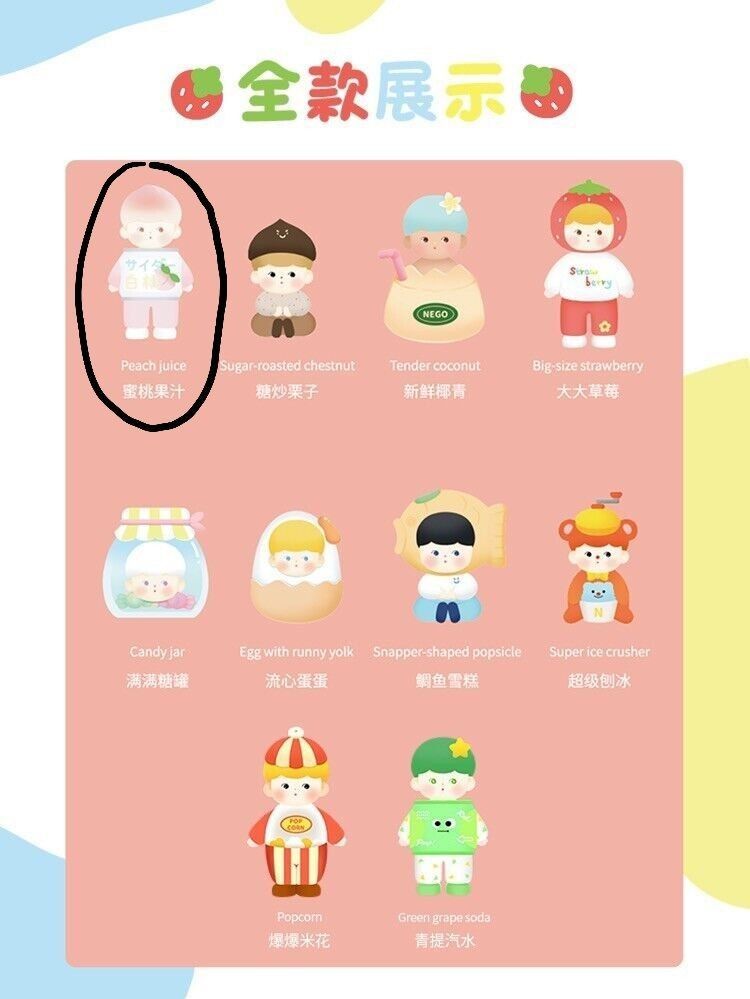 nego blindbox peach, Hobbies & Toys, Toys & Games on Carousell