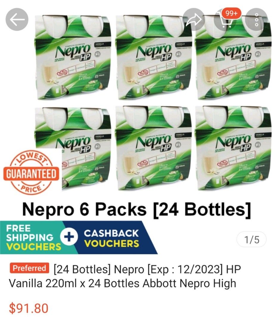 Nepro HP 48 Bottles, Health & Nutrition, Health Supplements, Health ...