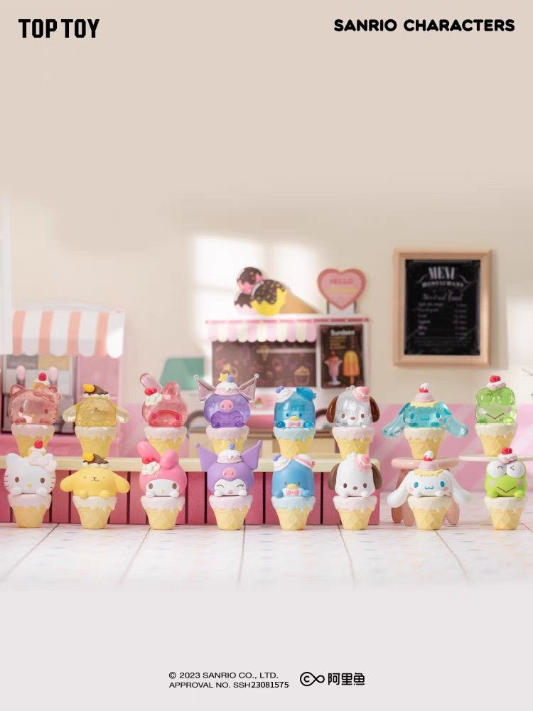 [NEW! TOPTOY] TOPTOY SANRIO CHARACTERS ICE CREAM CONE SERIES MINI BEANS FULL SET AND INDIVIDUAL ...