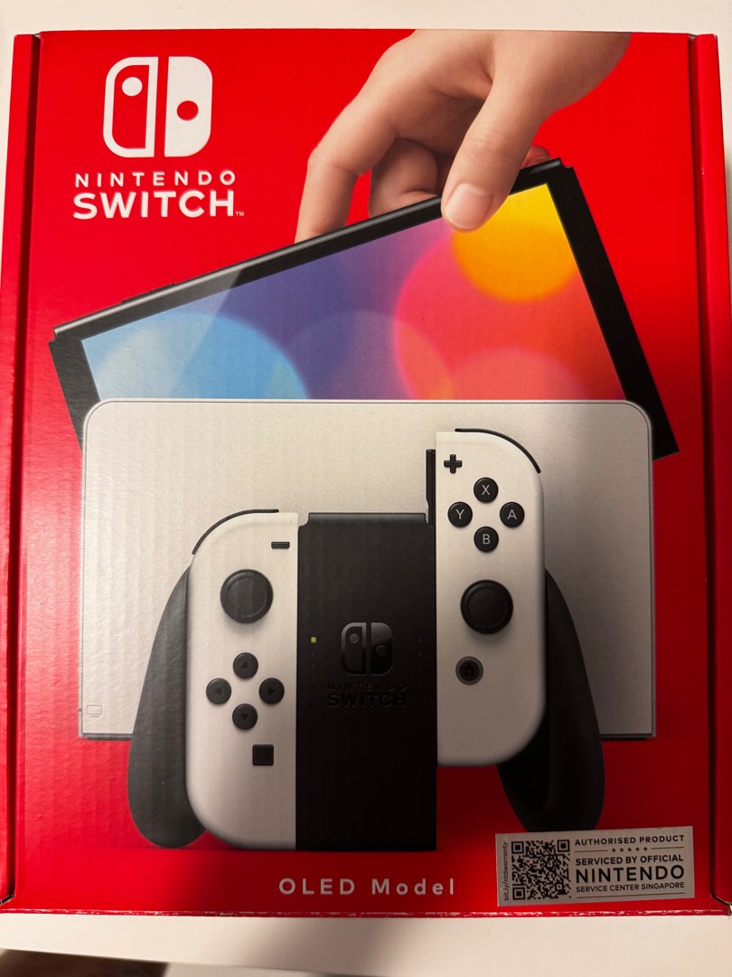 Nintendo Switch OLED White w 128gb Micro SD Card, Video Gaming, Video ...