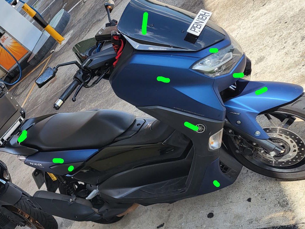 Nmax V2 matte blue coverset, Motorcycles, Motorcycle Accessories on ...