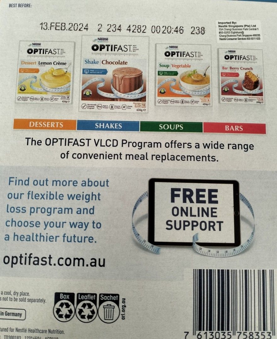 Optifast chocolate, Food & Drinks, Beverages on Carousell