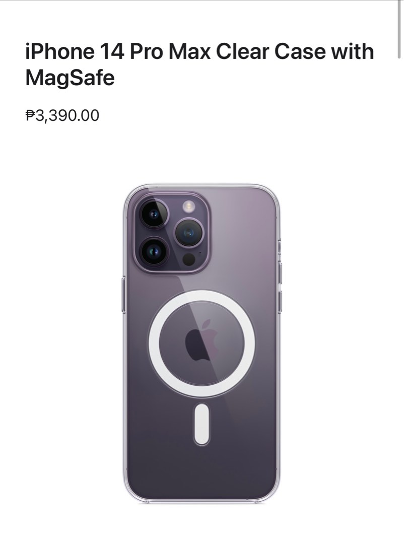 ORIGINAL Apple Magsafe Clear Case, Mobile Phones & Gadgets, Mobile ...