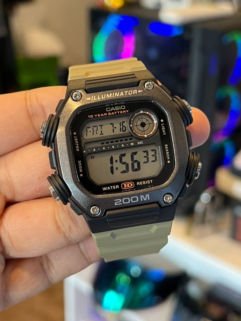 ORIGINAL CASIO Digital Black Dial Beige Strap Men's Watch DW-291HX-5AV, Men's Fashion, Watches ...