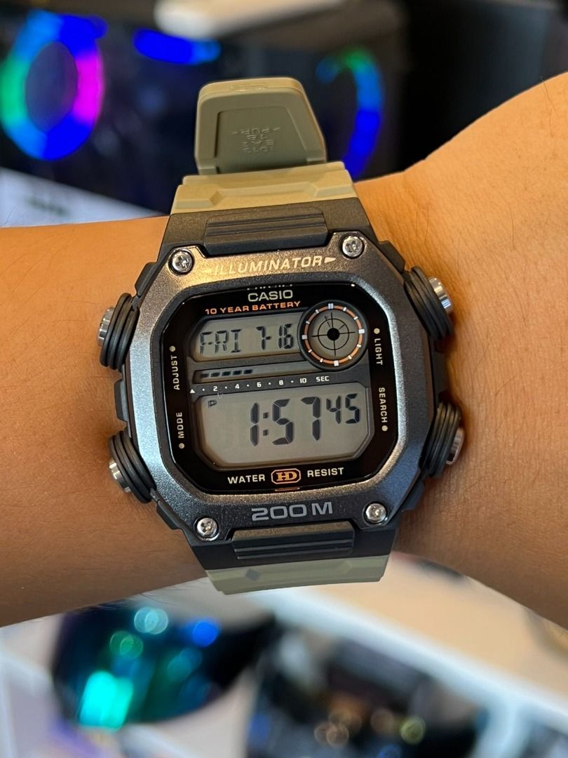 ORIGINAL CASIO Digital Black Dial Beige Strap Men's Watch DW-291HX-5AV, Men's Fashion, Watches ...