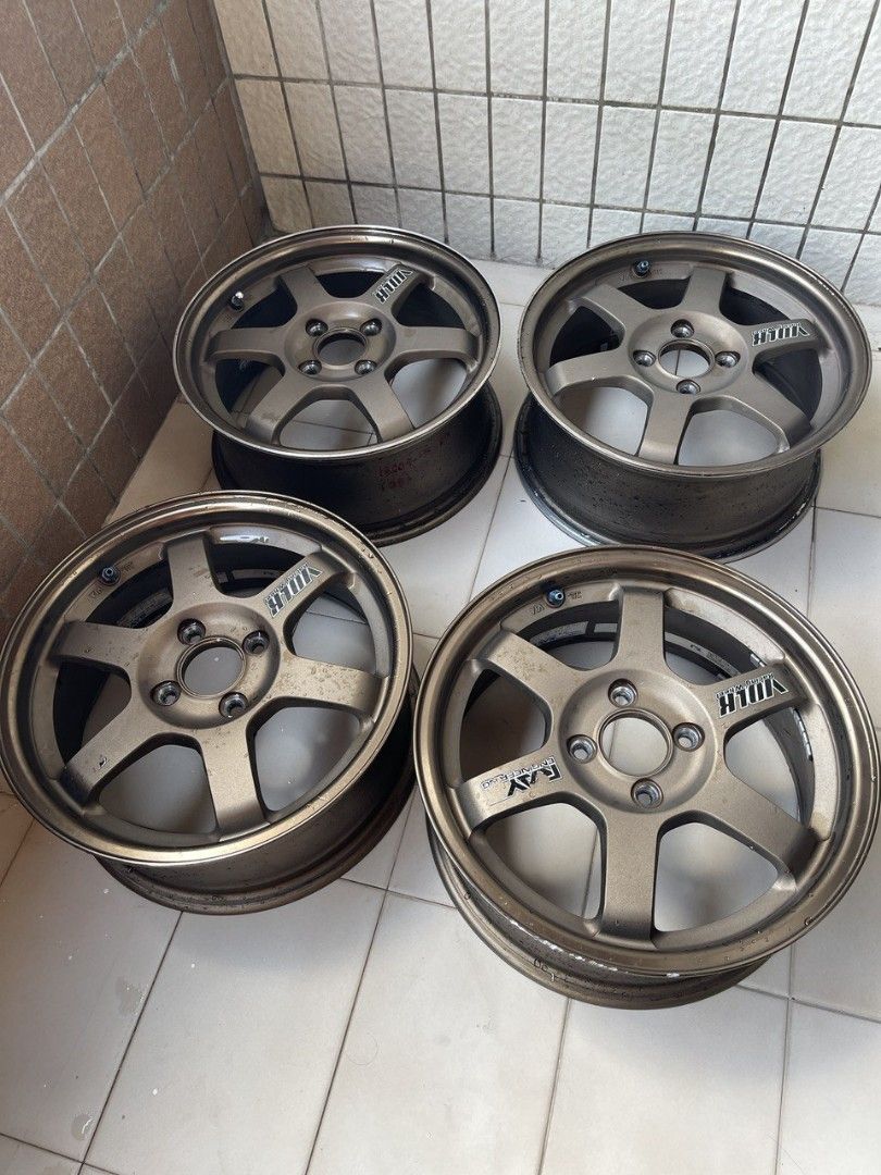 Original Volks Racing Te37, Car Accessories, Tyres & Rims on Carousell