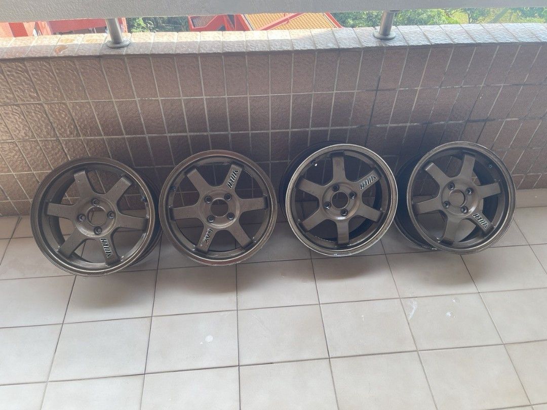 Original Volks Racing Te37, Car Accessories, Tyres & Rims on Carousell