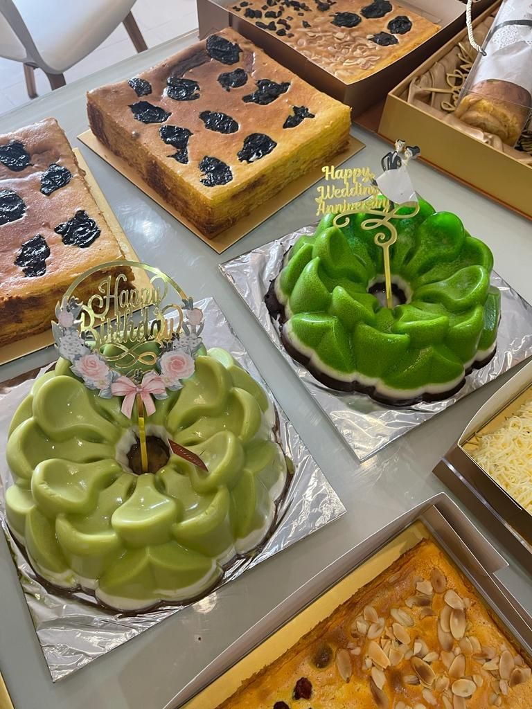 Pandan Chocolate Agar Agar Cake / Large 24 inch / Pudding / Lapis ...