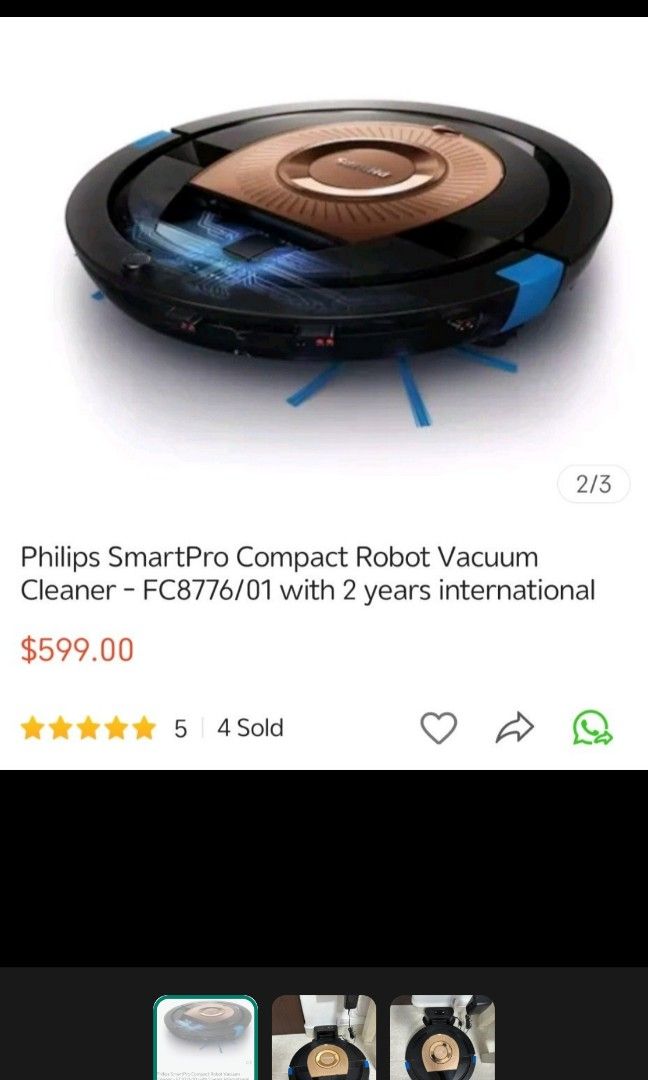 Philips vacuum robot., TV & Home Appliances, Vacuum Cleaner ...