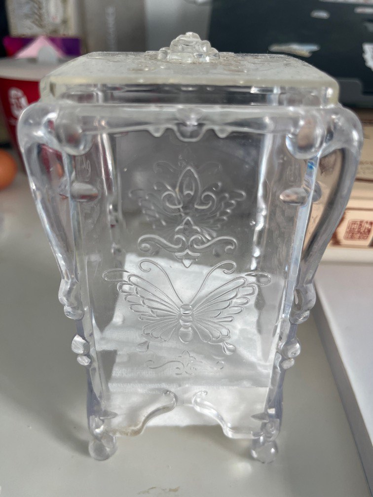 Plastic acrylic cotton pad holder, Furniture & Home Living, Home Decor ...