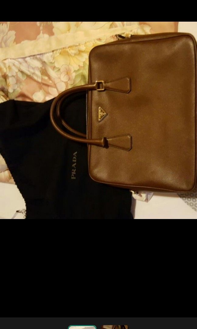 Prada laptop office bag, Luxury, Bags & Wallets on Carousell