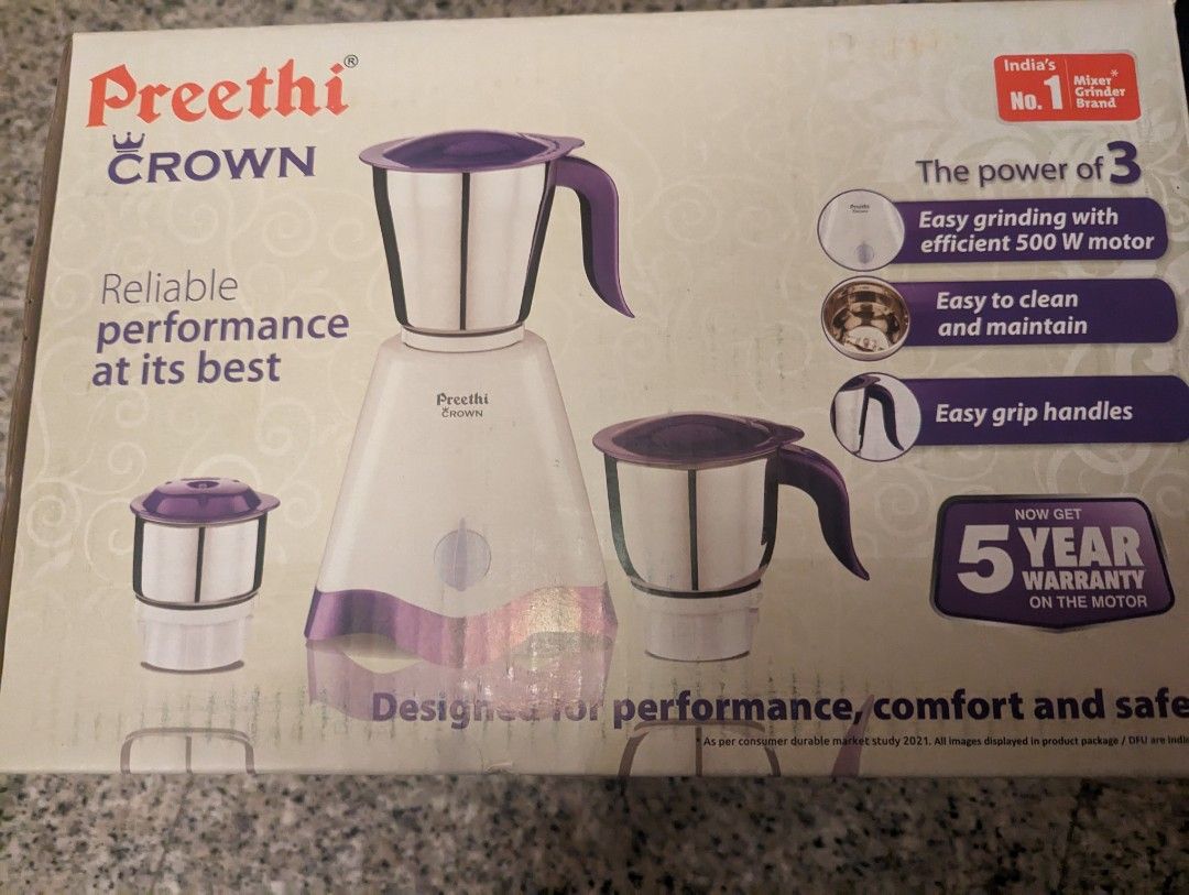 Preethi Crown Mixer Grinder, TV & Home Appliances, Kitchen Appliances ...