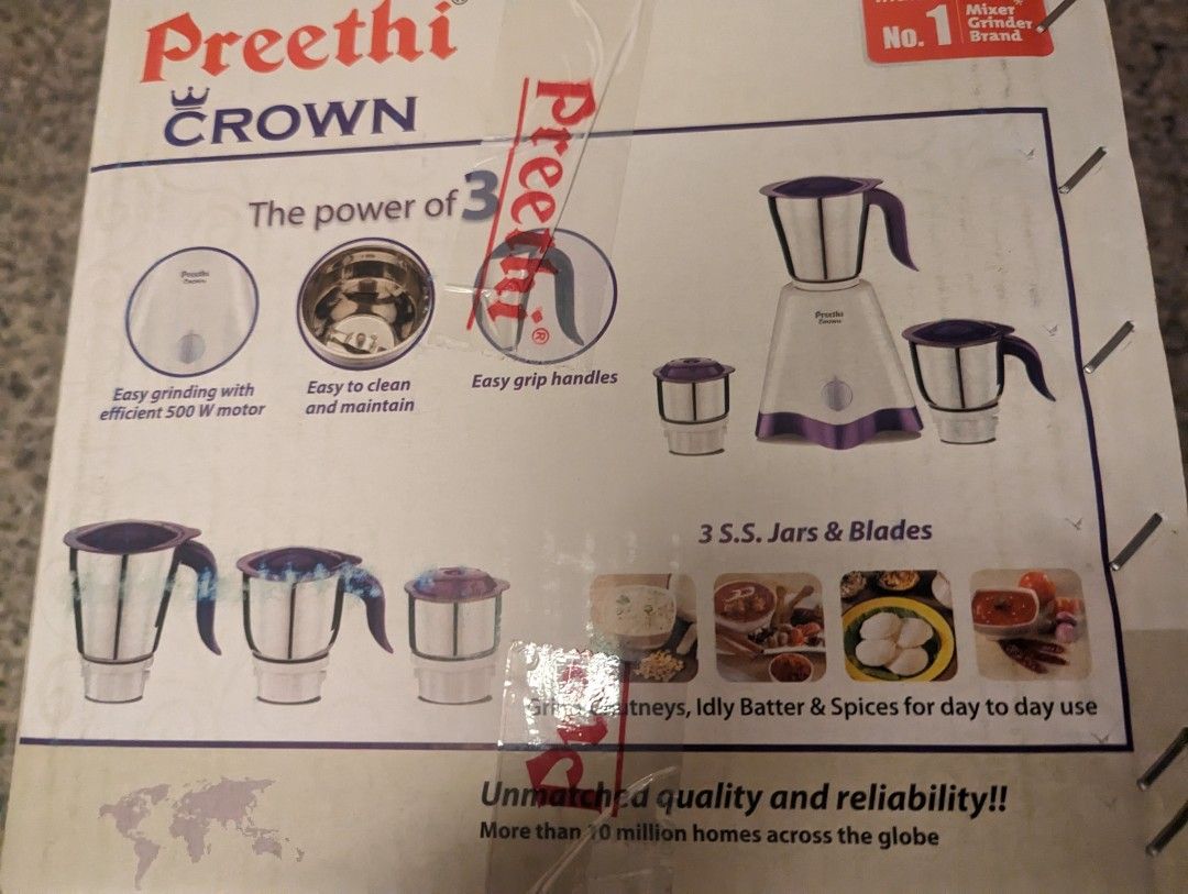 Preethi Crown Mixer Grinder, TV & Home Appliances, Kitchen Appliances ...