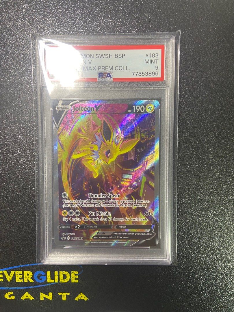 PSA 9 Jolteon V SWSH183 Full Art VMAX Premium Collection 2021 Pokemon Card, Hobbies & Toys, Toys ...