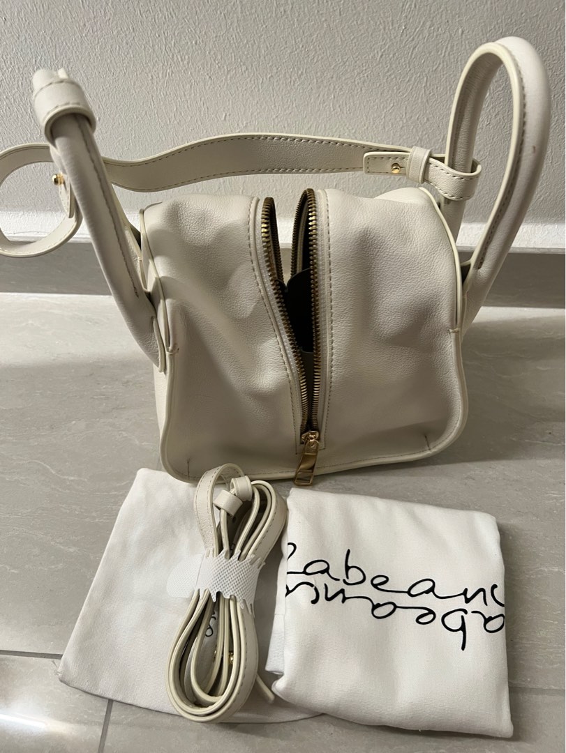 Rabeanco Lu Boxy Mini Zip Bag Cream Beige Women S Fashion Bags