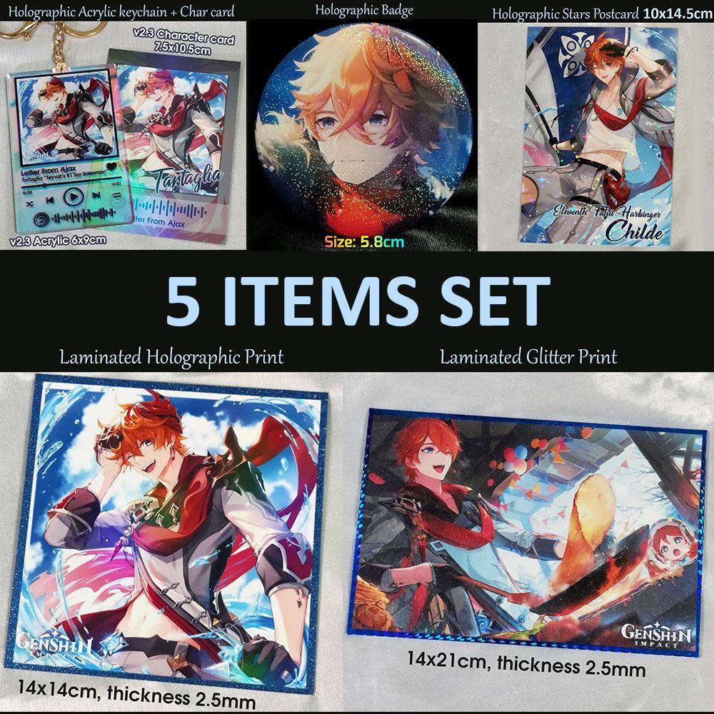 [READYSTOCKS] Genshin Impact Childe Merch Set Genshin Tartaglia Childe ...