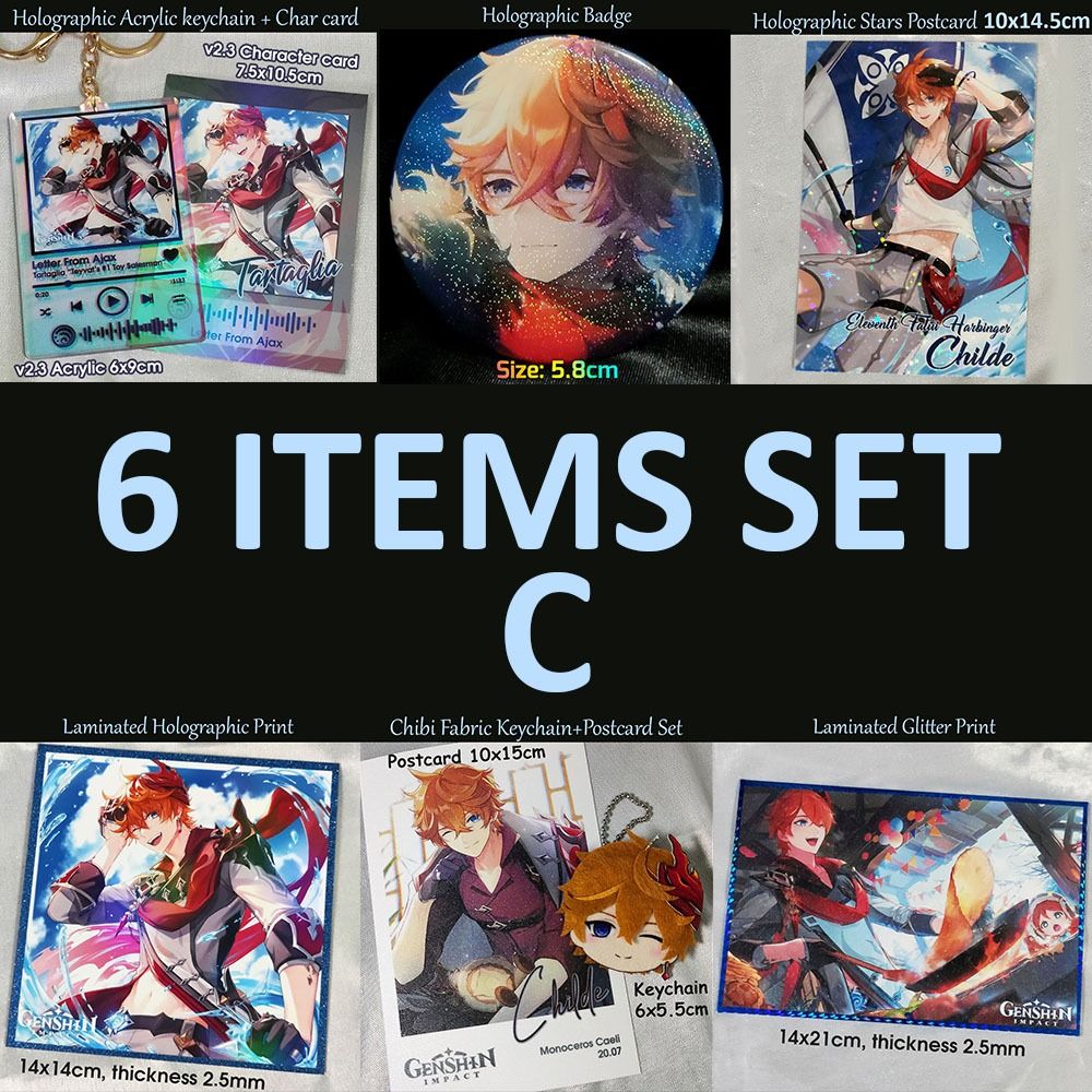 [READYSTOCKS] Genshin Impact Childe Merch Set Genshin Tartaglia Childe ...