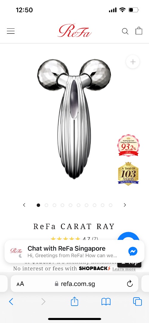 ReFa CARAT RAY, Health & Nutrition, Massage Devices on Carousell