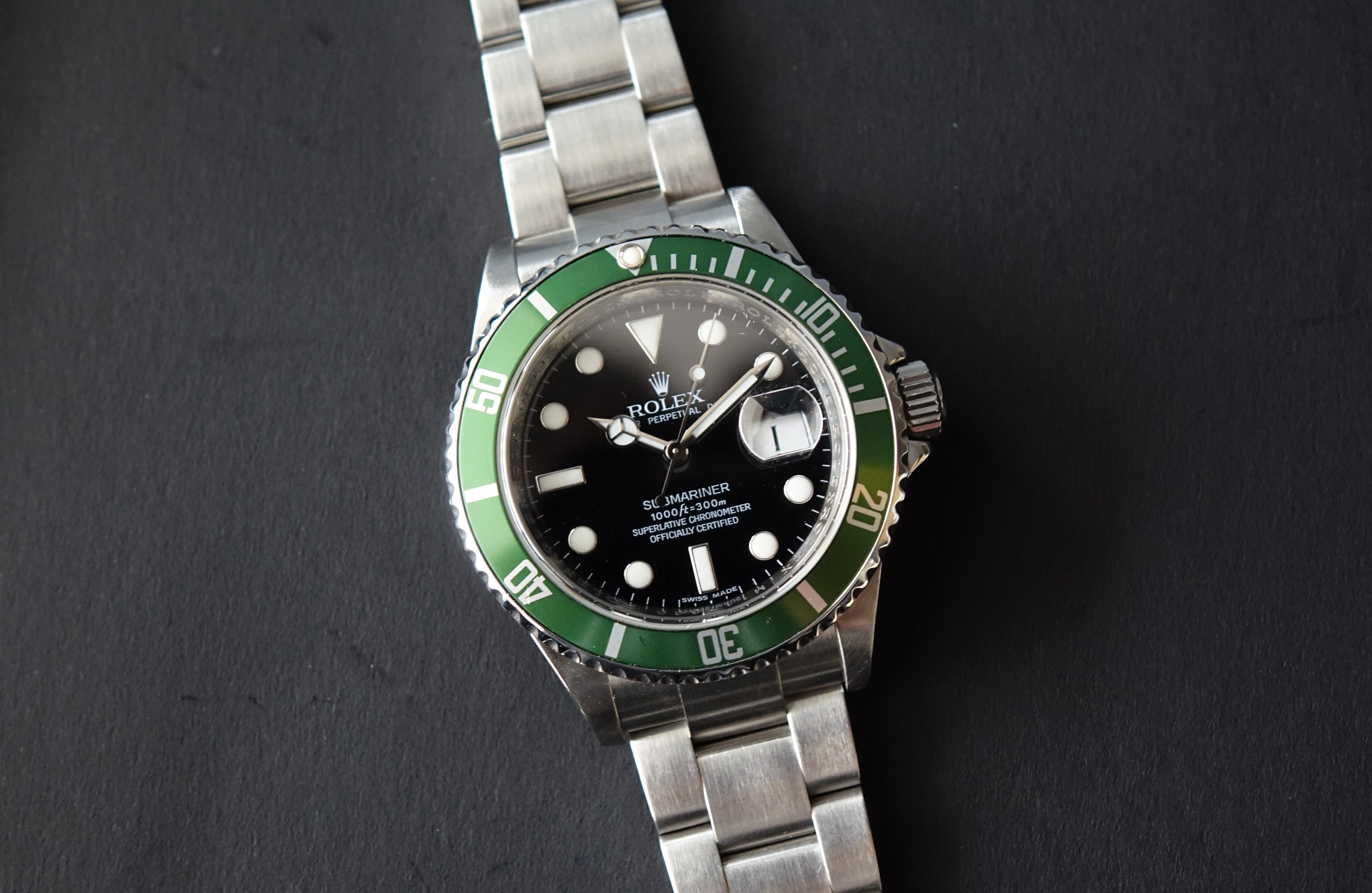 Rehaut Rolex Submariner 16610LV Kermit , Luxury, Watches on Carousell