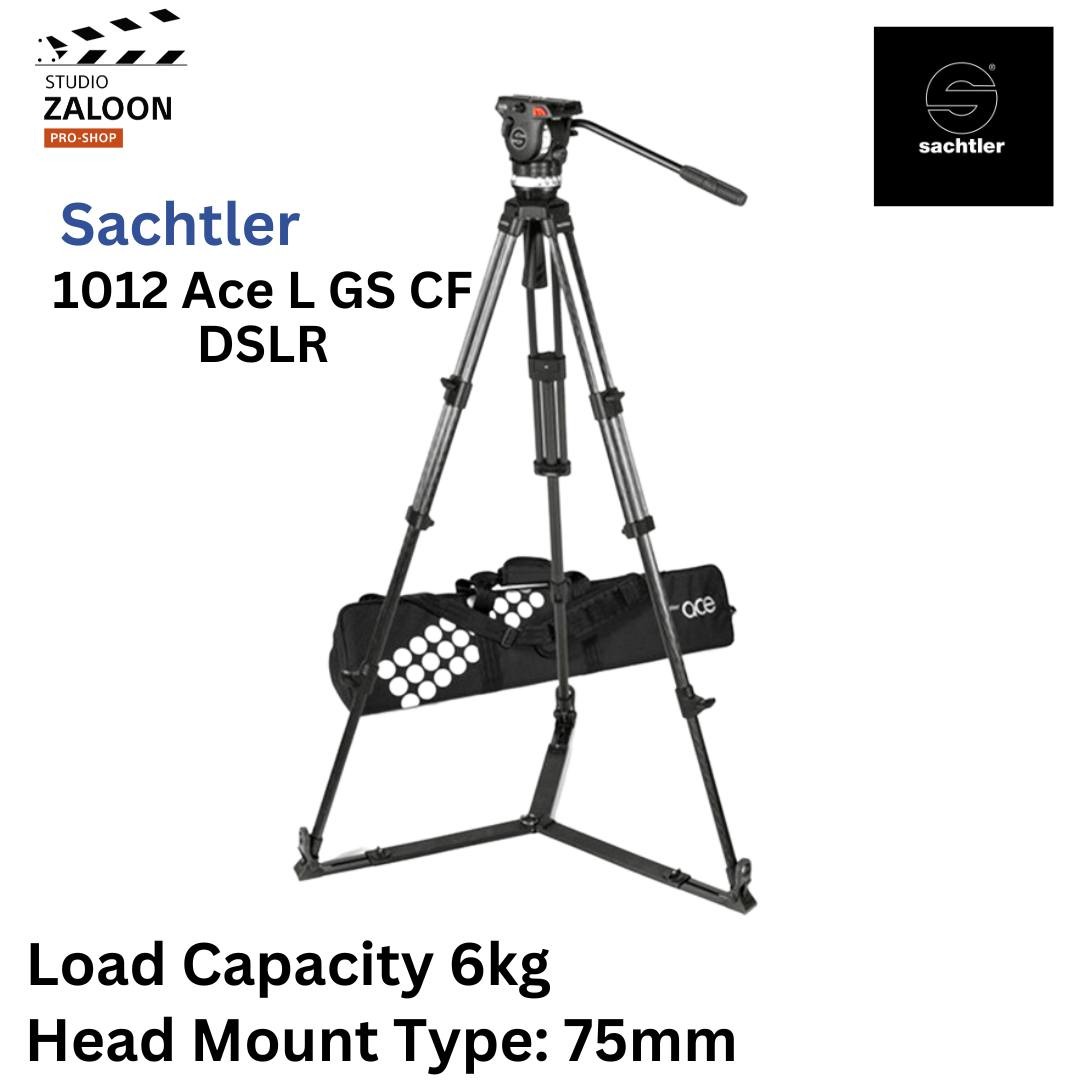 Sachtler 1012 Ace L GS CF DSLR Video Tripod with Ground Spreader, Photography, Photography ...
