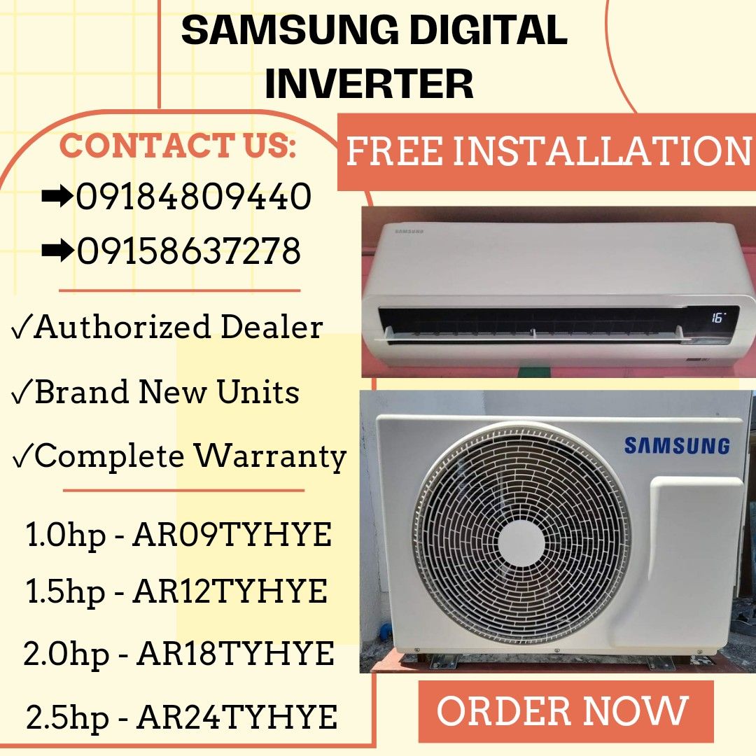 Samsung Digital Inverter Split Type Aircon Tv And Home Appliances Air