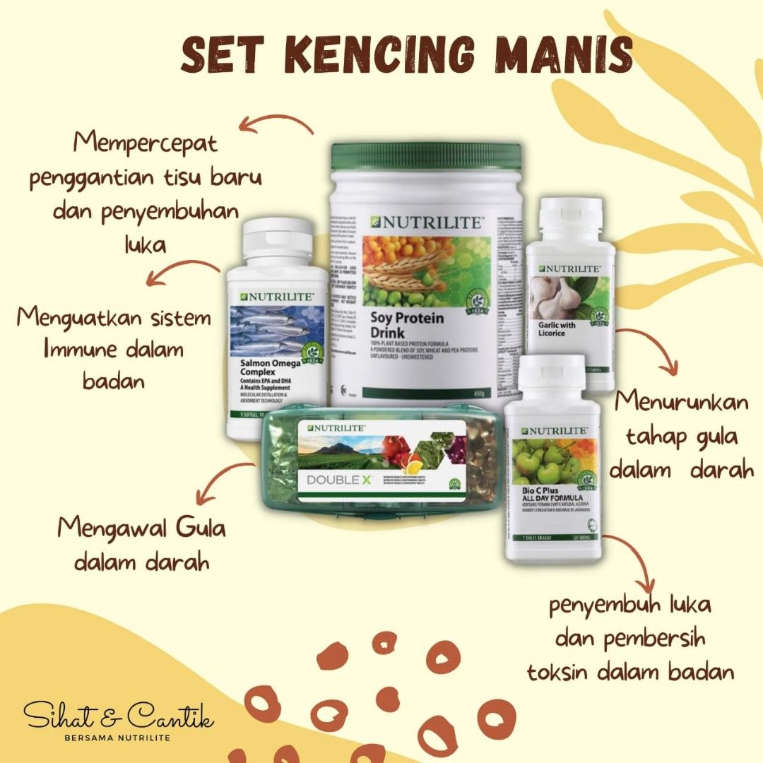 Set kencing manis Amway nutrilite, Health & Nutrition, Health ...