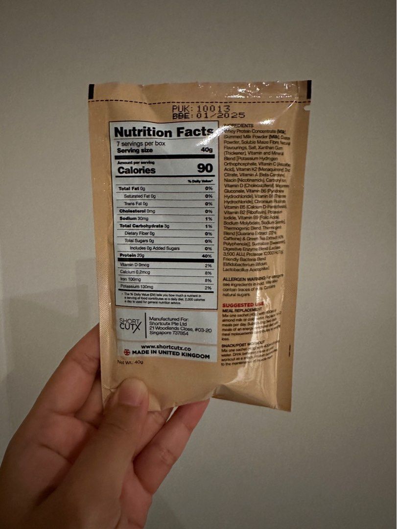 SHORTCUTX Flat Tummy Shake Meal Replacement (Cookie Butter Crunch ...