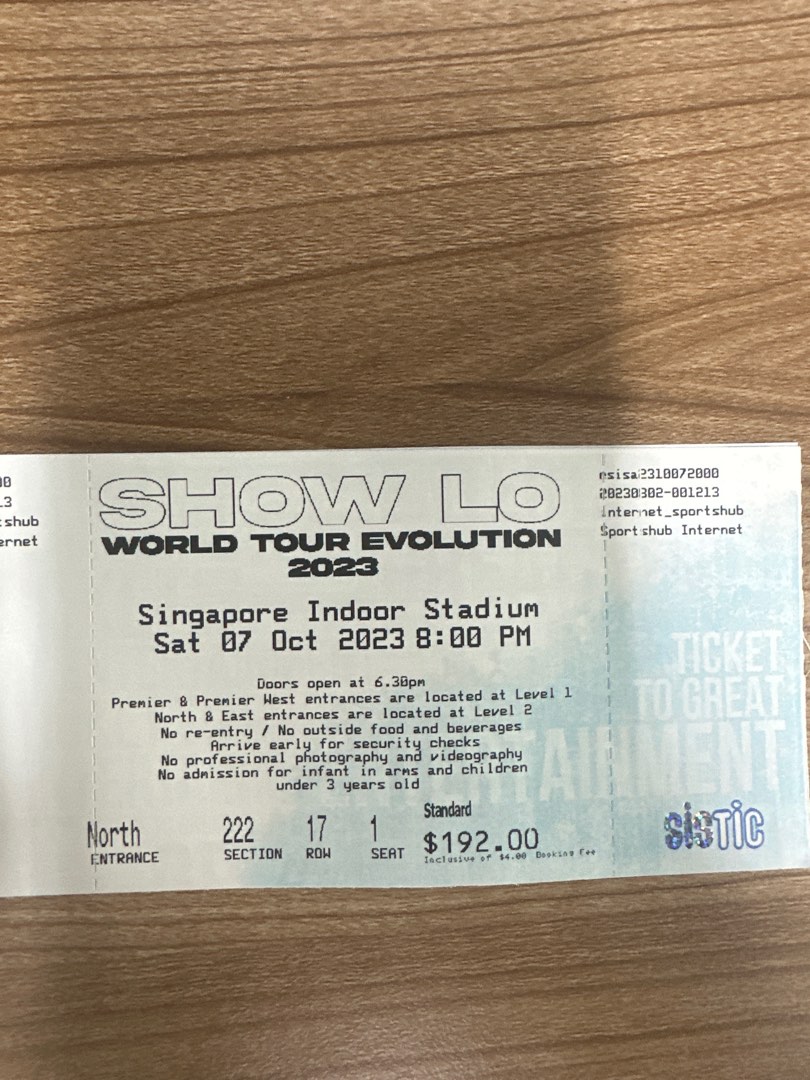 Cat 3 Show Lo World Tour Ticket (Below Original Price), Tickets ...