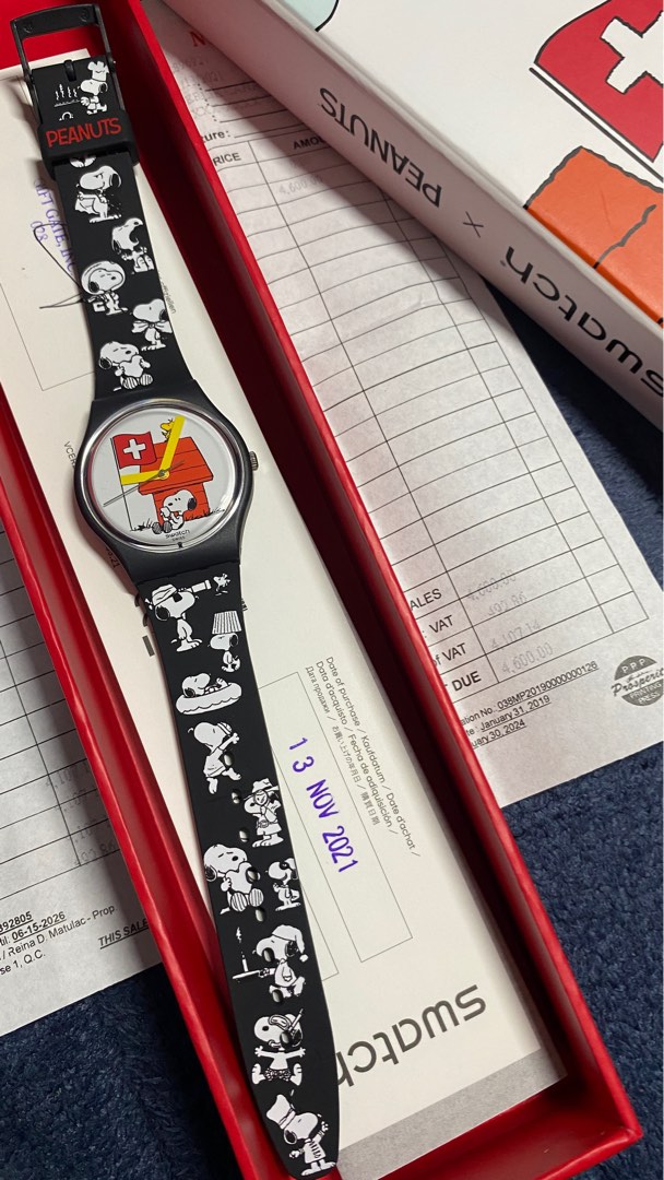 Original Snoopy Swatch Watch, Women's Fashion, Watches & Accessories ...