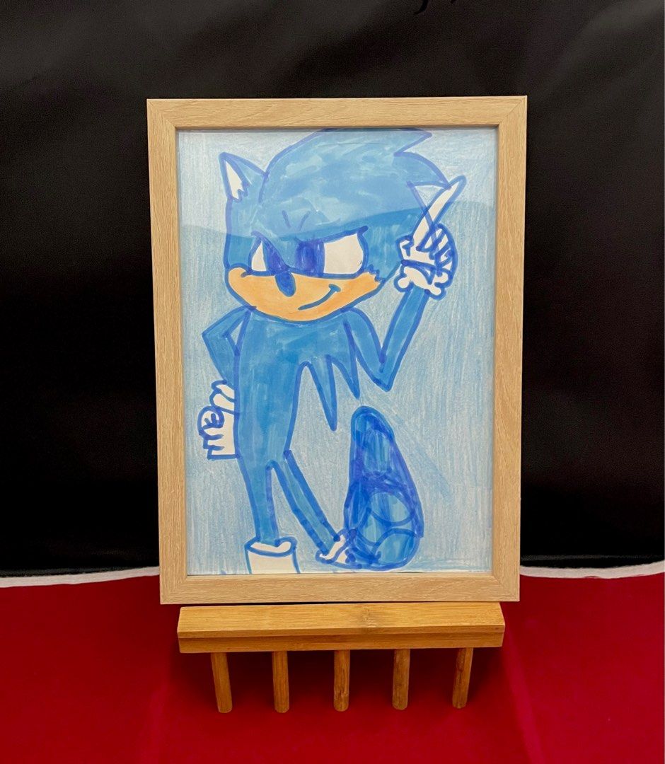 Sonic Hand Drawing - Size B5, Everything Else on Carousell
