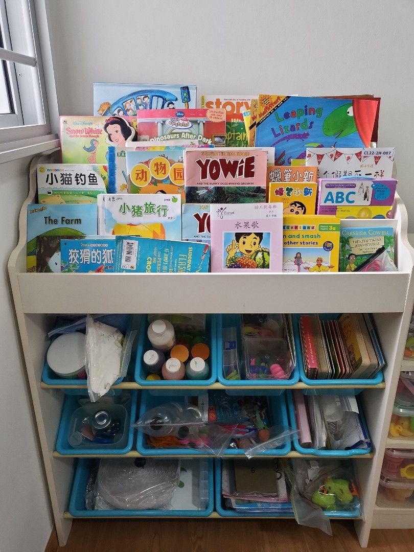 Story Book Toy Shelf with open baskets, Furniture & Home Living ...