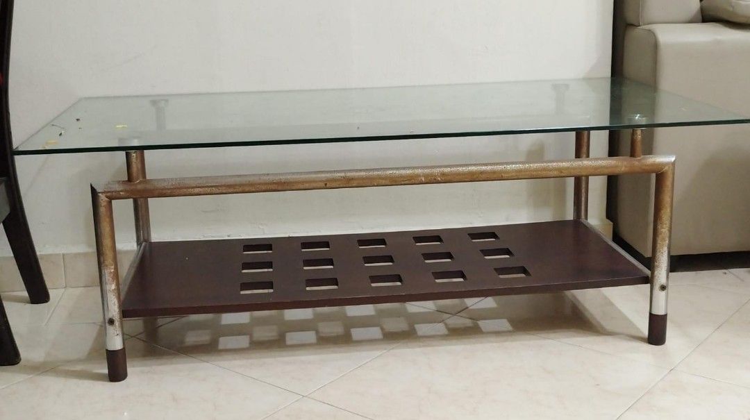 Strong glass coffee table, Furniture & Home Living, Furniture, Tables ...
