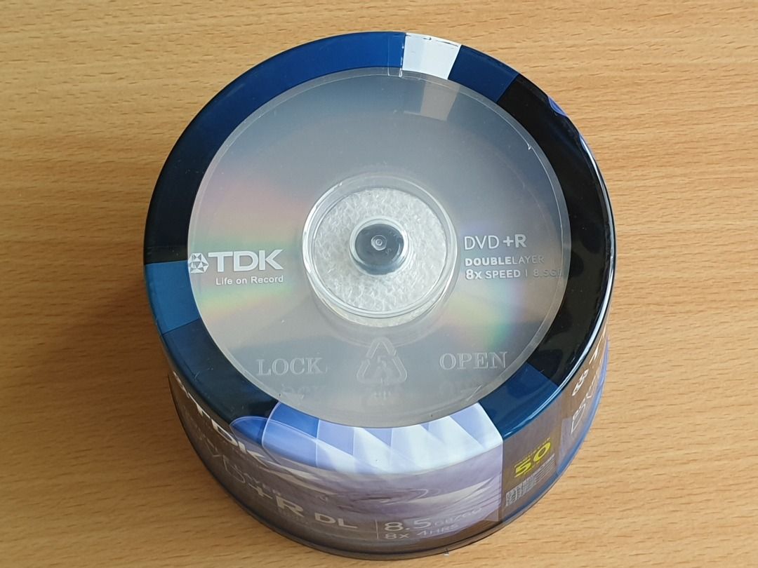 TDK 8.5GB 8X DVD+R DL (Dual Layer) Cake Spindle 50pcs, Hobbies & Toys ...