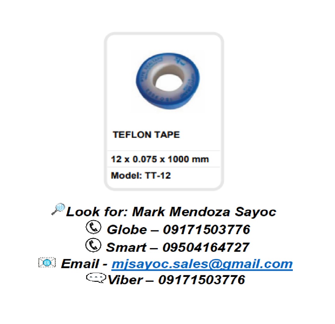 TEFLON TAPE, Commercial & Industrial, Construction Tools & Equipment on ...