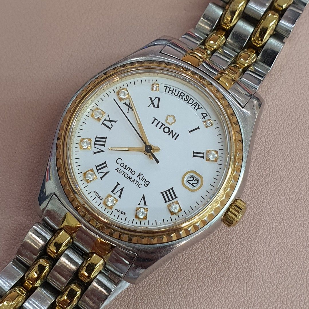 Titoni Cosmo King Automatic Roman Dial 38mm, Men's Fashion, Watches ...