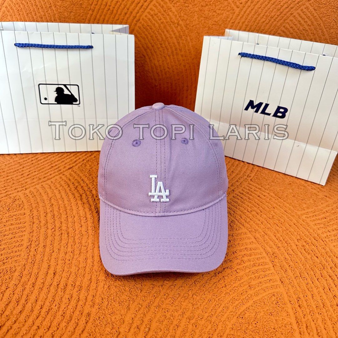 Topi MLB Lilac Logo LA | MLB Caps Los Angeles, Fesyen Wanita, Aksesoris ...