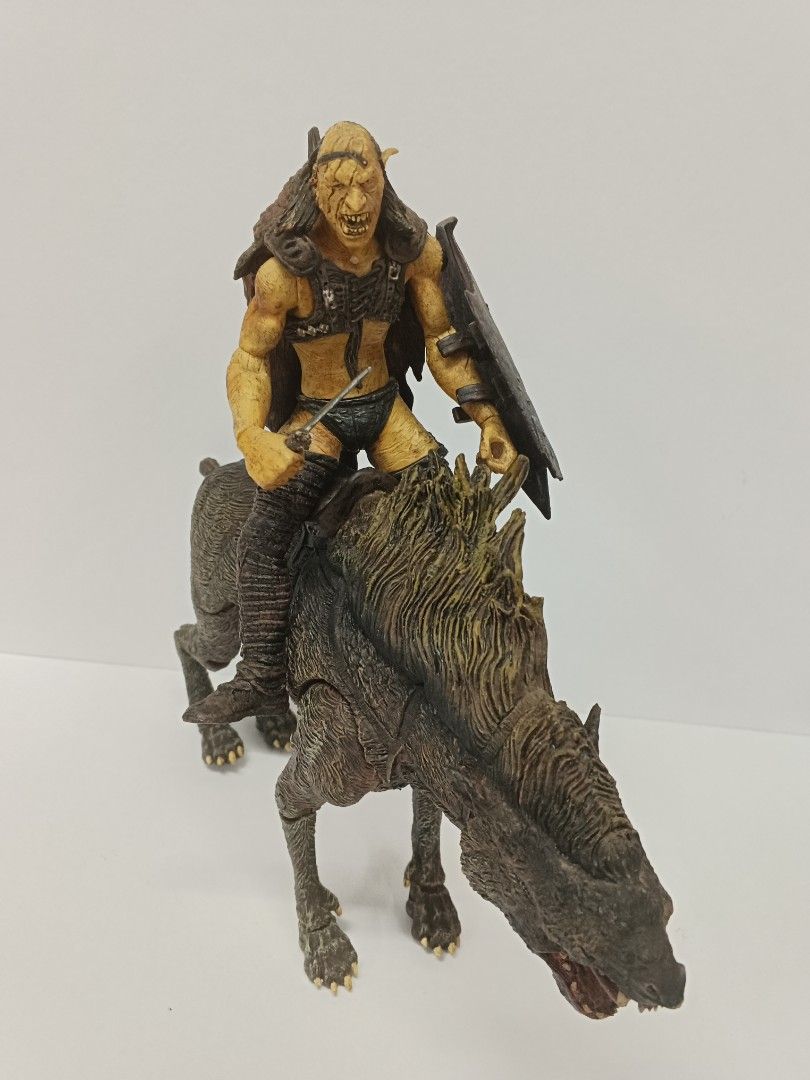 ToyBiz LOTR The Lord of the Rings SHARKU with WARG BEAST Deluxe Rider ...