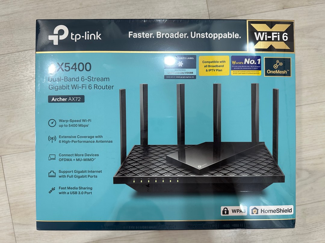 TP-Link AX5400 Dual-Band 6-Stream GB WiFi Router, Computers & Tech ...