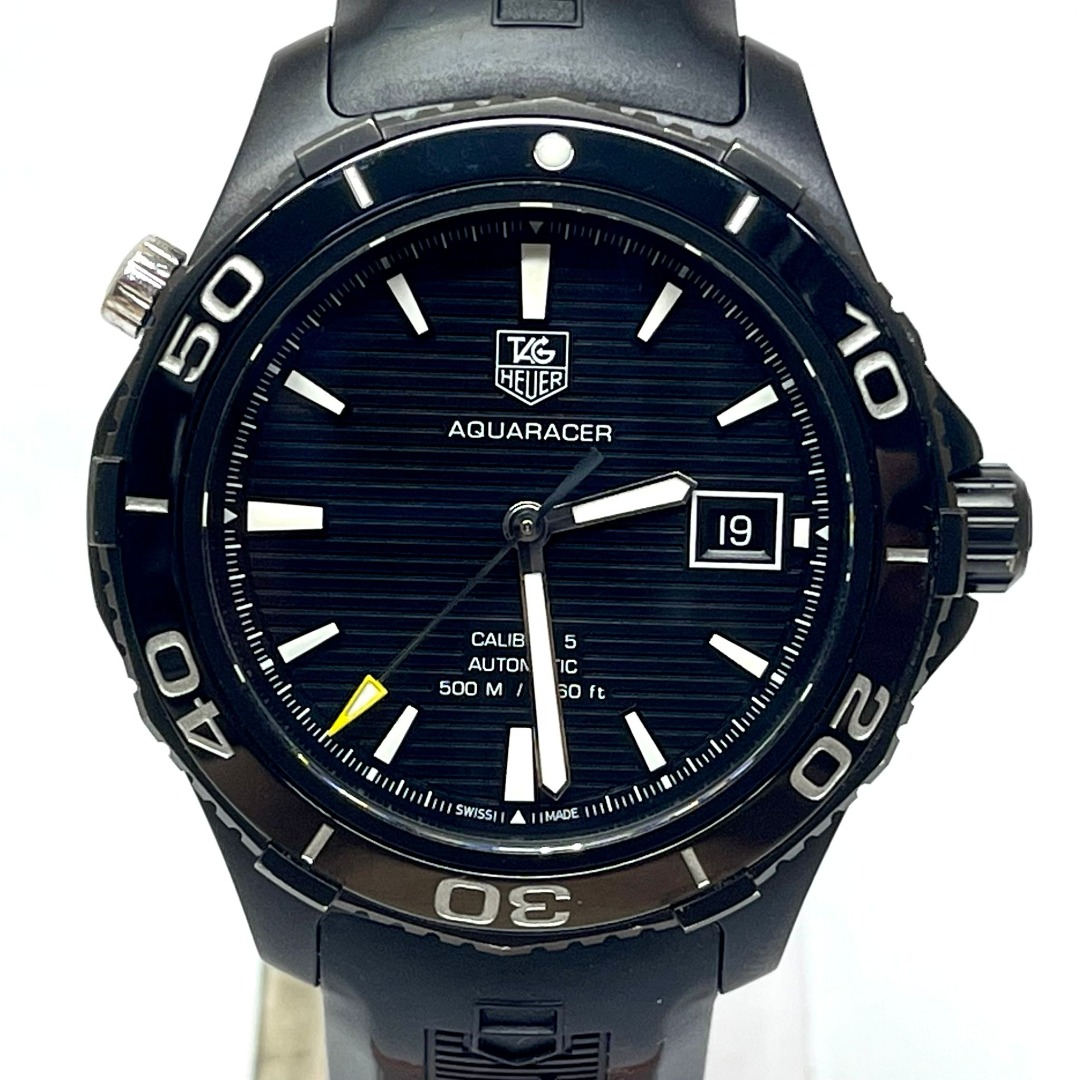 TP-TAG HEUER Aquaracer Calibre 5 Black Titanium Automatic Strap Watch ...