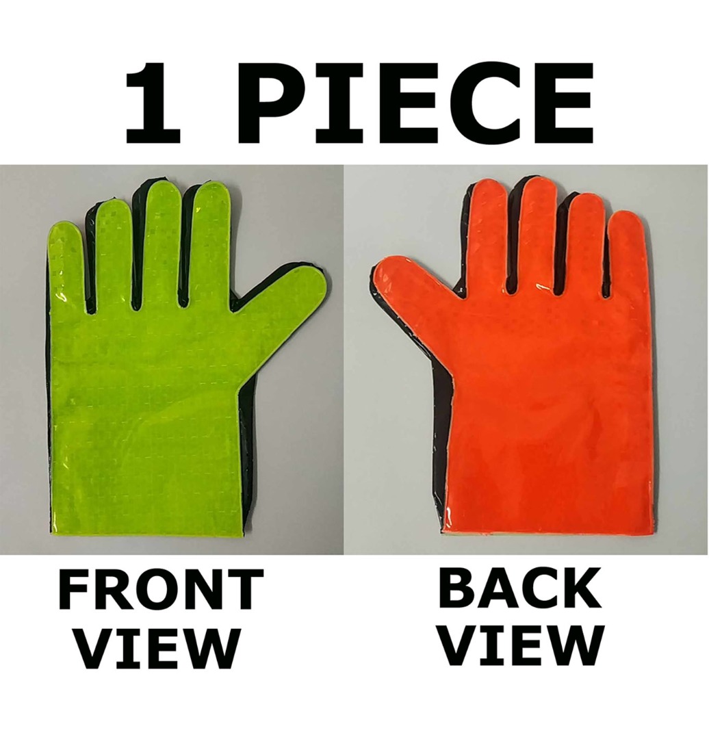 TRAFFIC GLOVES SAFETY REFLECTIVE GLOVES REFLECTORIZED ( 1 PIECE ...