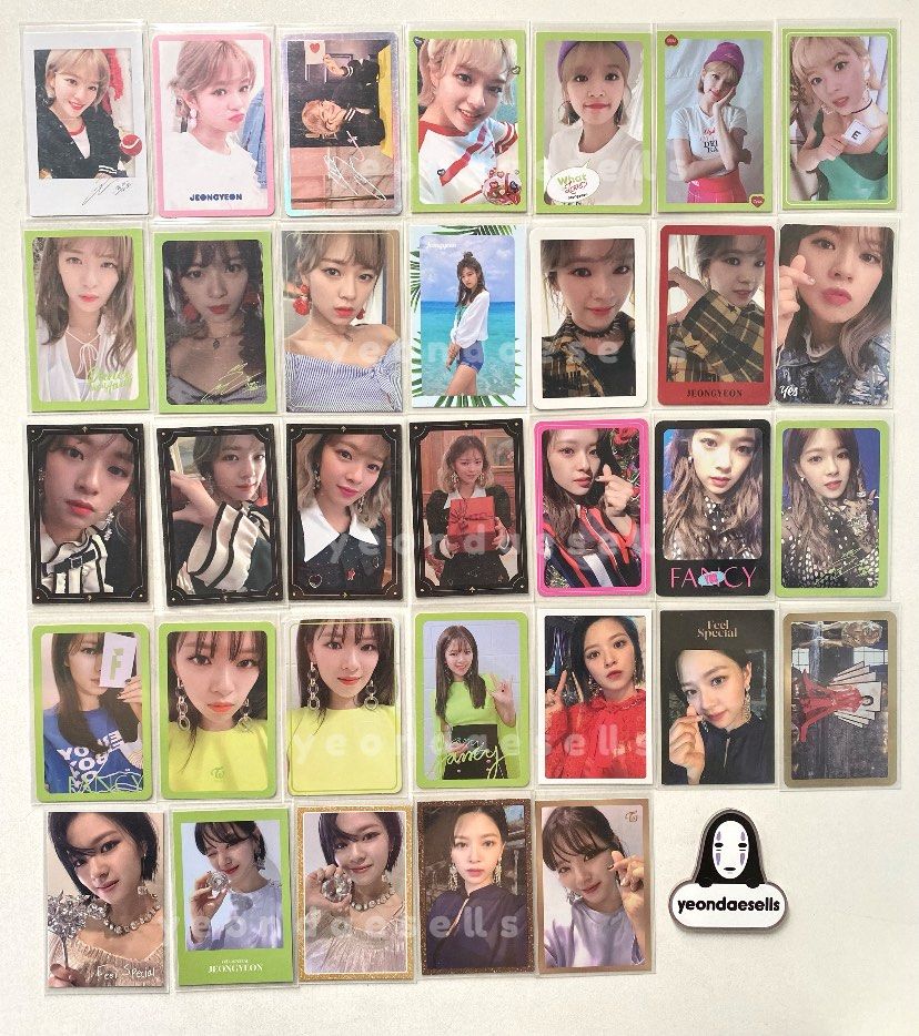 TWICE Nayeon & Jeongyeon Photocard PC Set + 2Yeon Cloth Banner Set ...