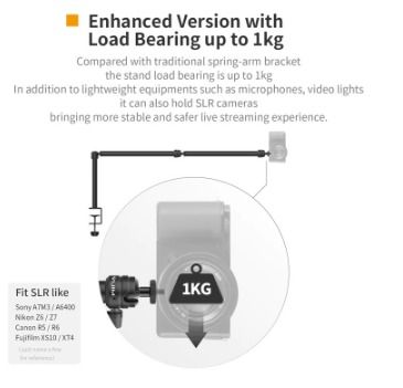 Ulanzi Vijim LS08 Professional Desktop Live Streaming Stand 3-Section ...