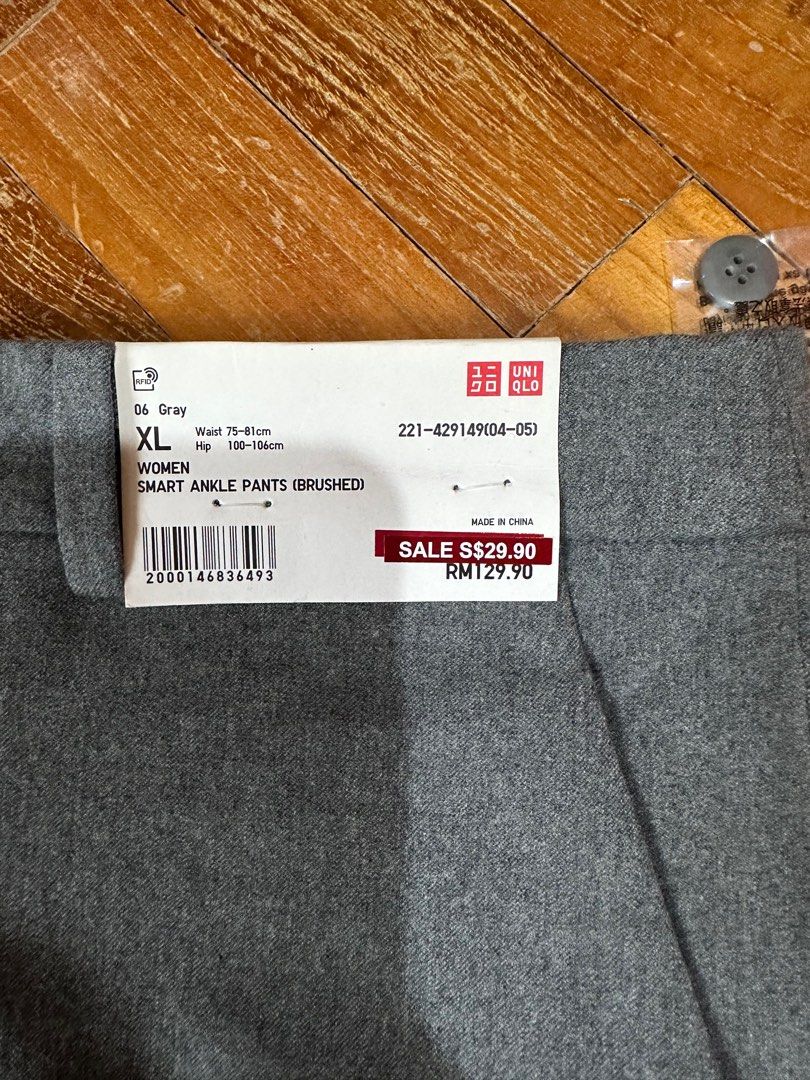Uniqlo Formal Pants - Grey, Women's Fashion, Bottoms, Other Bottoms on Carousell
