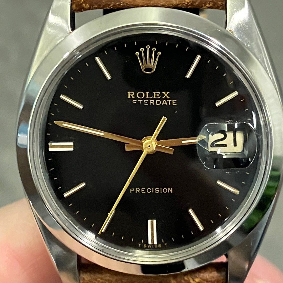UNIQUE Rolex Oysterdate Precision 6694 Black Dial, Luxury, Watches on ...