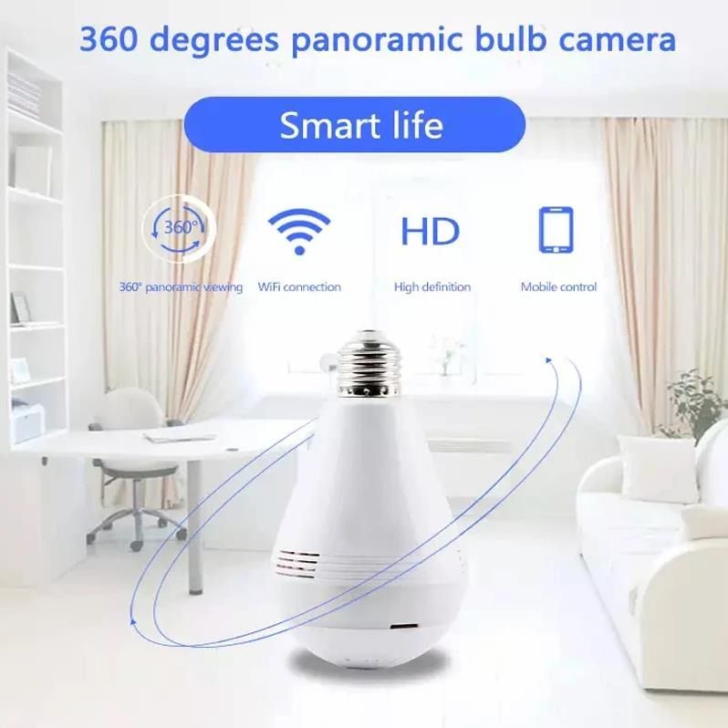 V380 V13 CCTV Camera HD 360 Degree Fish Eye Spy Night Vision Bulb ...