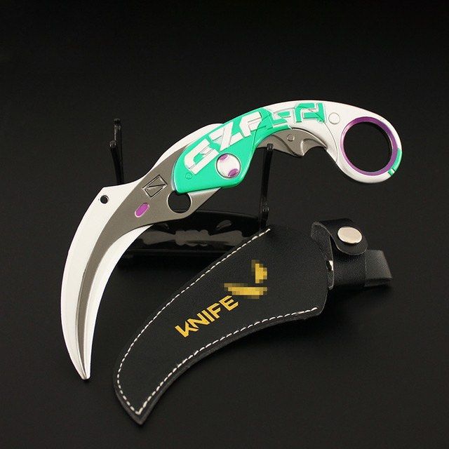 Velocity karambit full metal valorant (life sized with leather case ...
