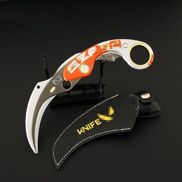 Velocity karambit full metal valorant (life sized with leather case ...