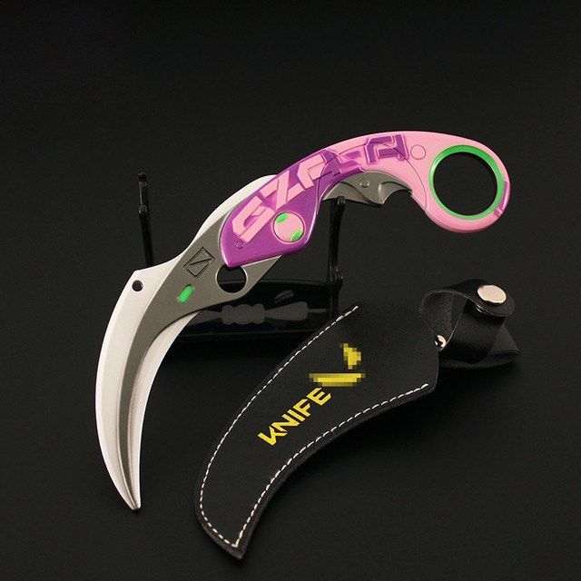 Velocity karambit full metal valorant (life sized with leather case ...